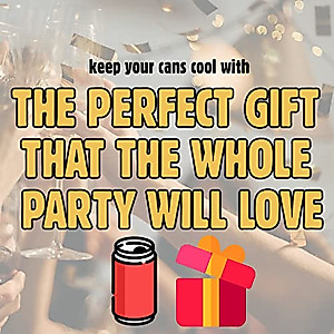 55th Birthday Decorations - 55 Years & Countless Cheers Can Coolers - 12 Pack, Drink Thermocooler, Fun Birthday Gift for Women & Men, Insulated, Fade-Resistant - Gold Coastal (55 Years)