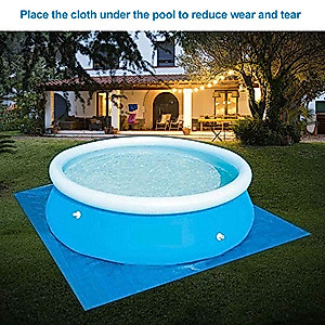 sportuli Round Swimming Pool Solar Cover,Durable Dustproof Rainproof Pool Cover for Inflatable Family Pool Paddling Pools (8ft)