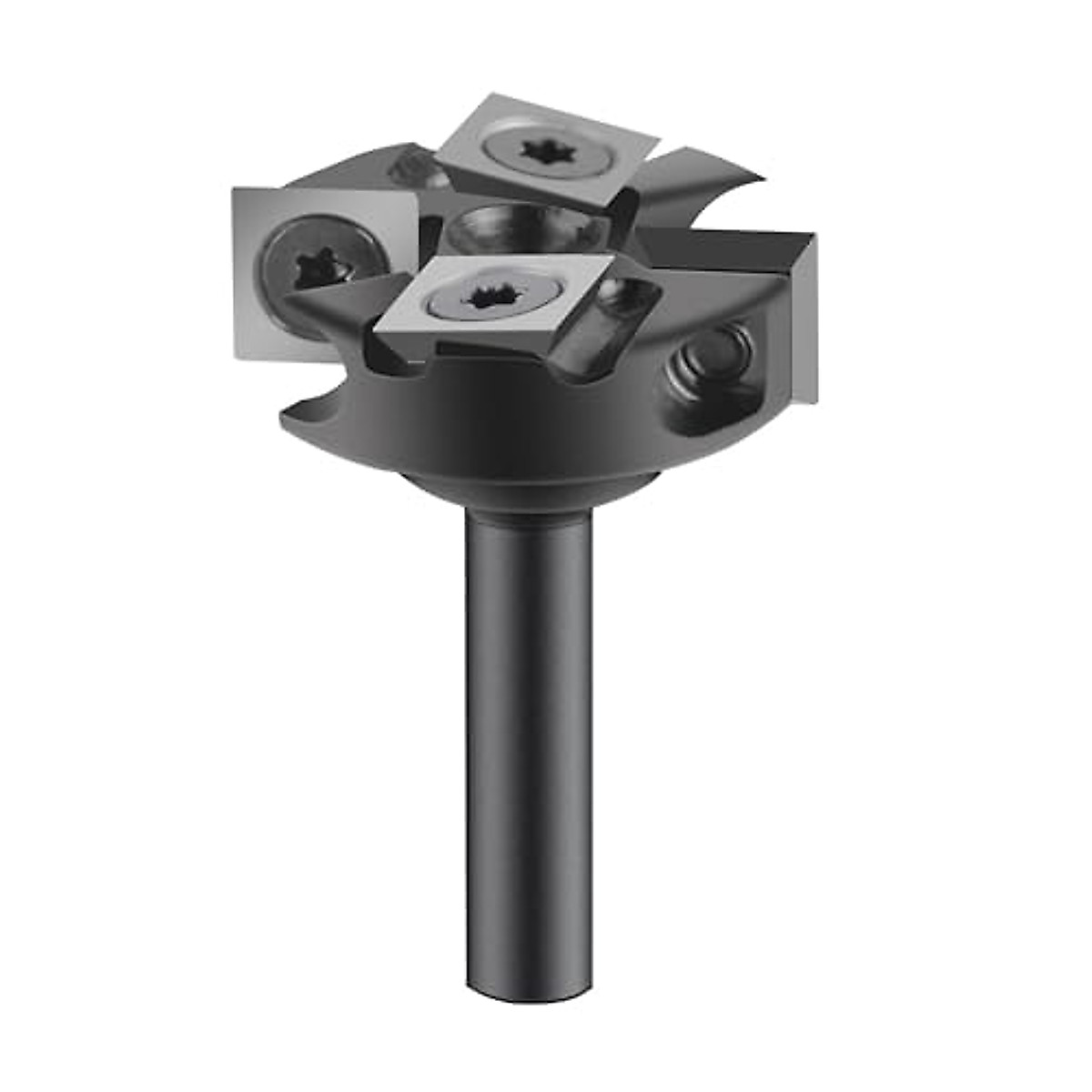 SpeTool 1/4 Inch Shank 1-1/4" Cutting Diameter Spoilboard Surfacing Router Bit 2+2 Inserts Cutter Planing Bit Flycutter Leveler Slab Flattening Router Bit Woodworking Milling Cutter