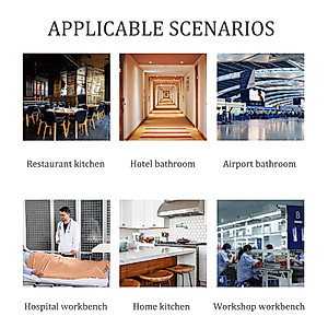 Stainless Steel Trash Can Countertop Built-in Trash Bin Balance Flap Cover, Kitchen Cabinet Embedded Trash Bin Trash Chute, Square/Round Recessed Counter Top Cover Waste Chute Wastebasket Cover