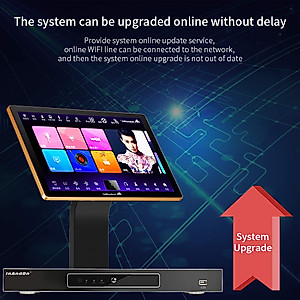 InAndon KV-V5 Pro Karaoke Player, 22'' Capacitive Touch Screen Intelligent Voice Keying Machine Online Movie Dual System Coexistence Real-time Score (KV-V5 Pro+6TB HD with 22" Touch Screen)