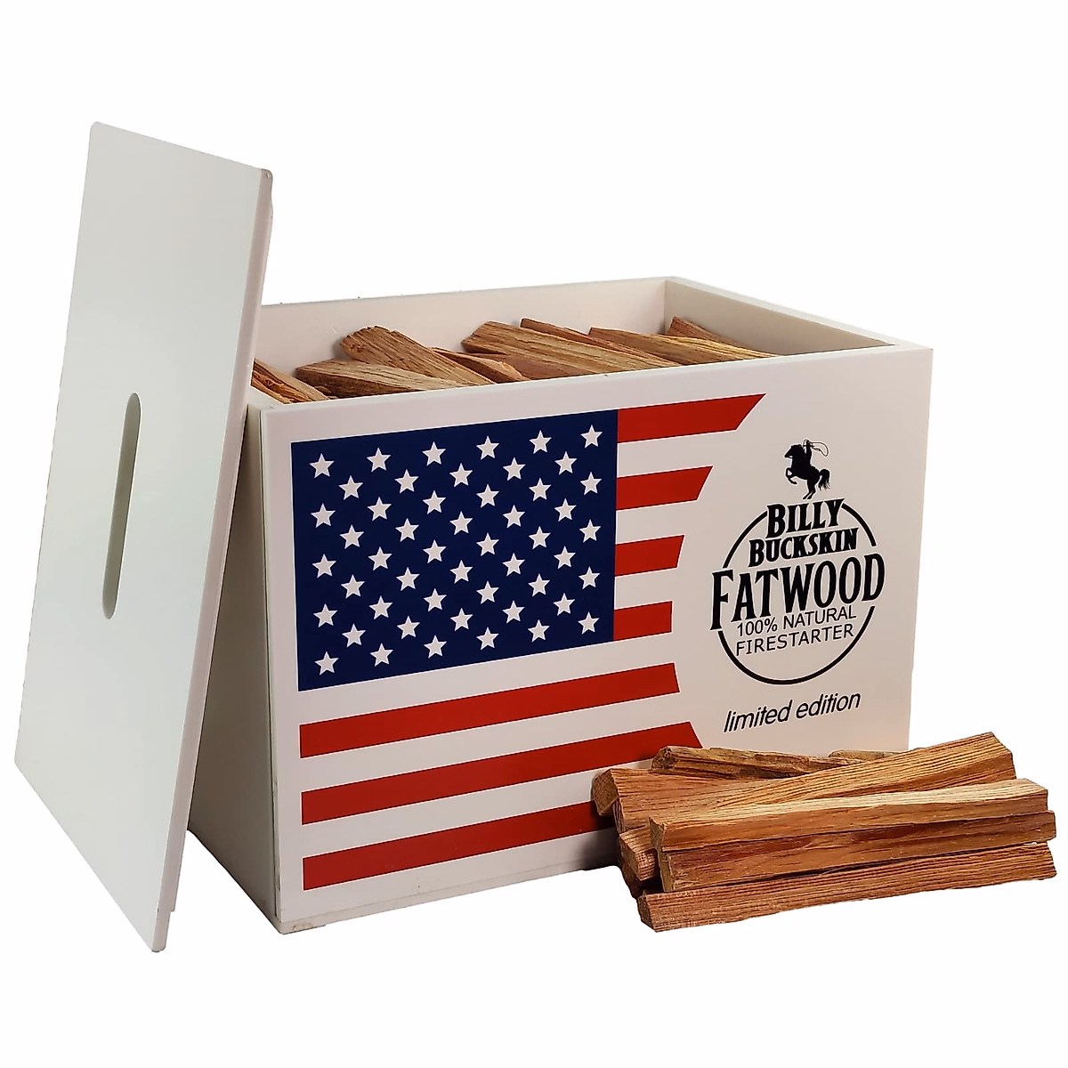 Fatwood Fire Starter Sticks (10 lb Box) - All Natural Resin-Rich Fatwood for Wood Stoves, Fireplaces, Campfires | Easy & Safe Fire Logs, Long-Lasting Firewood, 140 Sticks