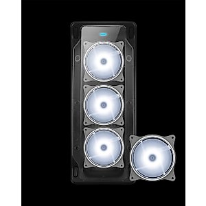 120mm Computer PC Cooling Fan White LED Game Case Cooler Fan Quiet 12V Computer PC Fan with Triple Light Loop 3-Pack