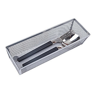 Finnhomy Mesh Drawer Organizer and Shelf Storage Bins School Supply Holder Office Desktop Cabinet Sliver 3" x 9"