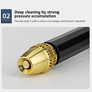 High Pressure Water Spray - Universal Adjus-table Nozzle, 𝖯𝗂𝗌𝗍𝗈𝗅 Grip, Rotating Spray, Washer/Cleaning Tool, Flexible Water Hose, for Cleaning Cars, Garden, Gutter, Window, Flower Beds