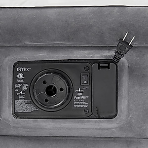 Intex Recreation 67765E Comfort Plush Mid Rise Dura-Beam Airbed with Built-in Electric Pump, Bed Height 13", Twin