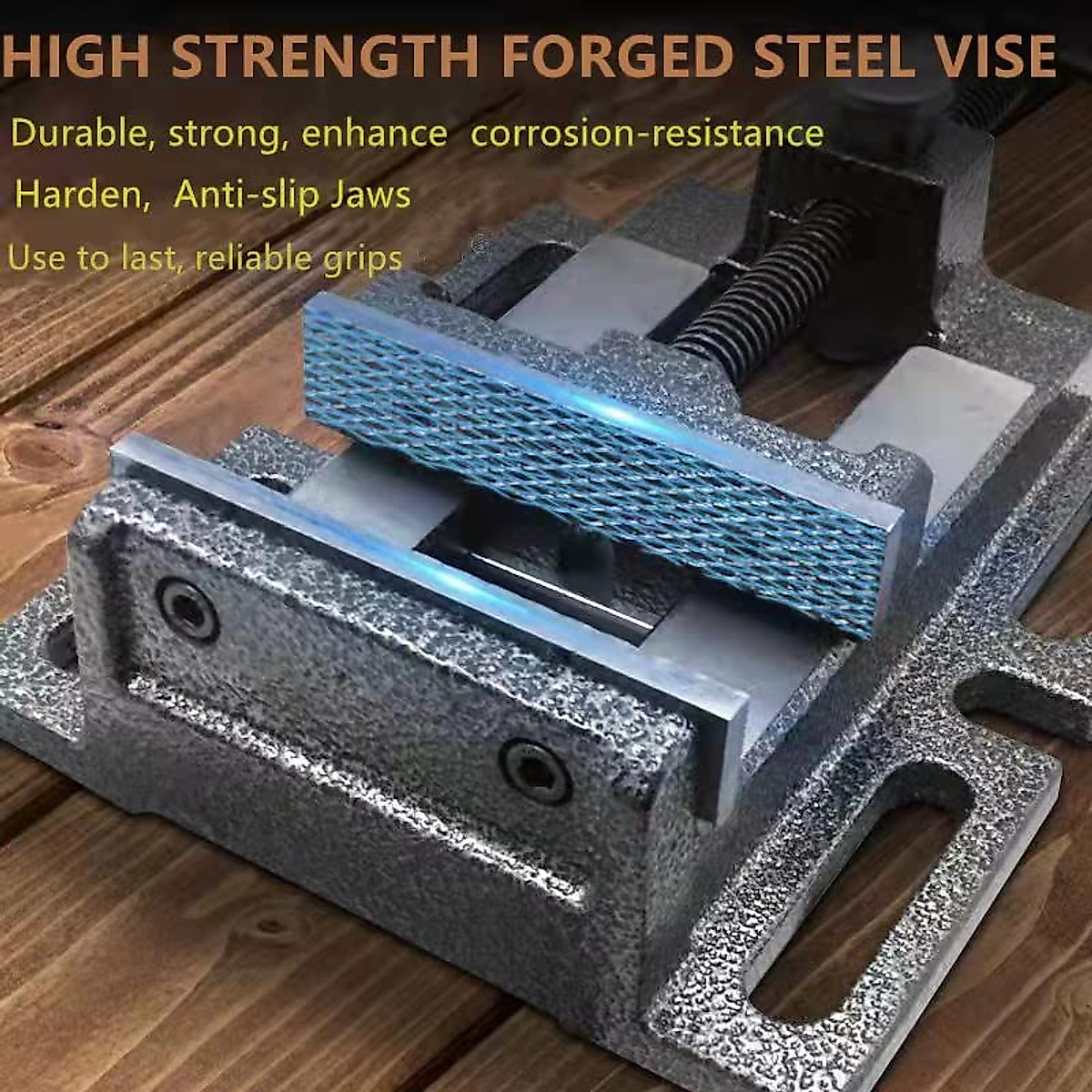 Drill Press Vise, Quick Release Bench Vise 5'', Heavy Duty Drill Press Vice Clamp- 5.12" Jaw Opening, 4.84" Jaw Width - Vice for Woodwork, Low Profile Drill Press, Benchtop, Milling Machine,etc