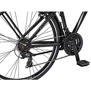 Schwinn Discover 2 Adult Hybrid Bike for Men and Women, 700c Wheels, 21-Speeds, 17-Inch Step-Over Frame, Front and Rear Fenders, Rear Cargo Rack, Black