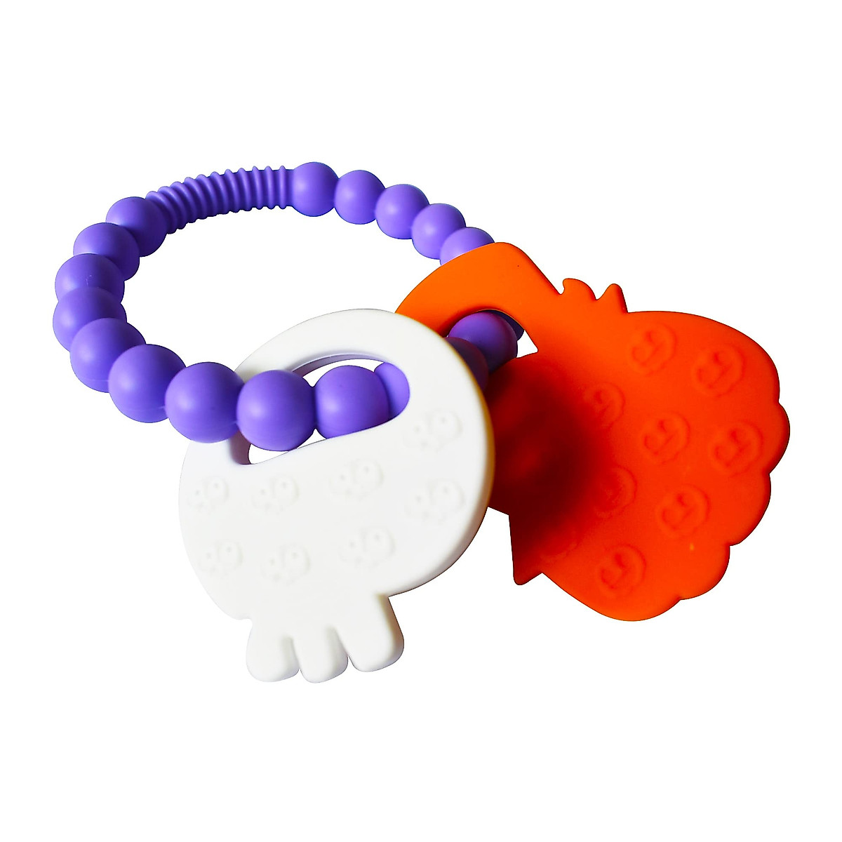 Nightmare Before Christmas Baby Toys Pumpkin Teether Baby Girl Or Boy Halloween Teether Perfect Chew Toy for Teething Babies Great Gift for Halloween with 1 Pc Mysterious Baby Teether Toy(2pc)