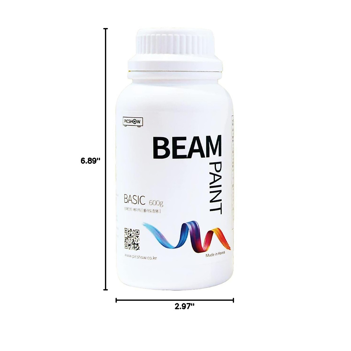 PICSHOW Beam Projector Screen Paint Basic - High Definition, 600gram, Light Gray