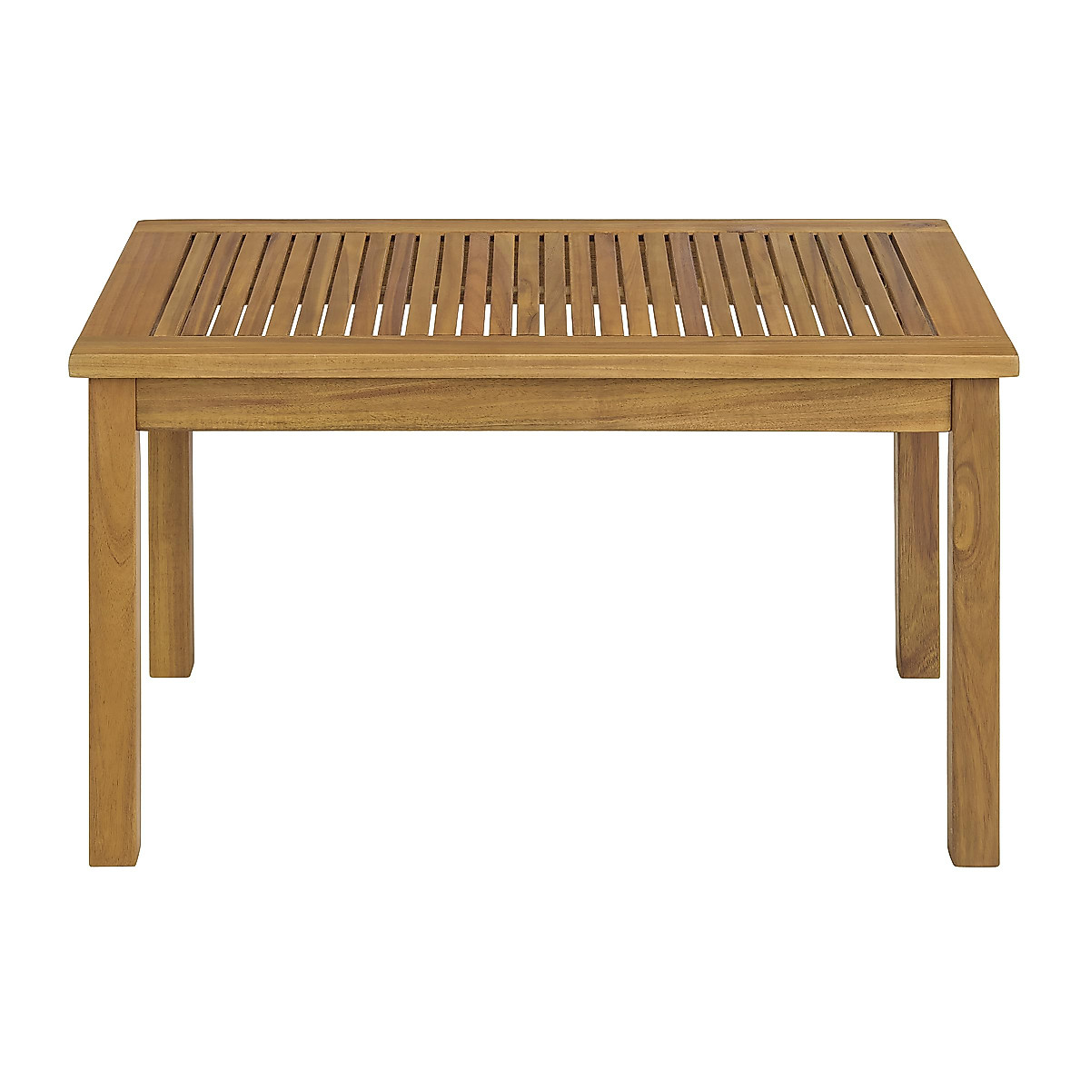 Okemo Outdoor Coffee Table - Weather-Resistant Acacia Wood Slotted Table - Outdoor Furniture for Patio, Porch, Deck, or Poolside