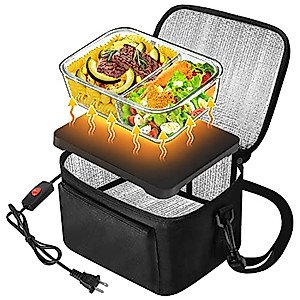 Food Warmer Lunch Box - 110V Portable Oven Lunch Box Warmer Portable Mini Microwave Personal Portable Oven Food Warming Tote Electric Lunch Box in Office Work Travel (110V)