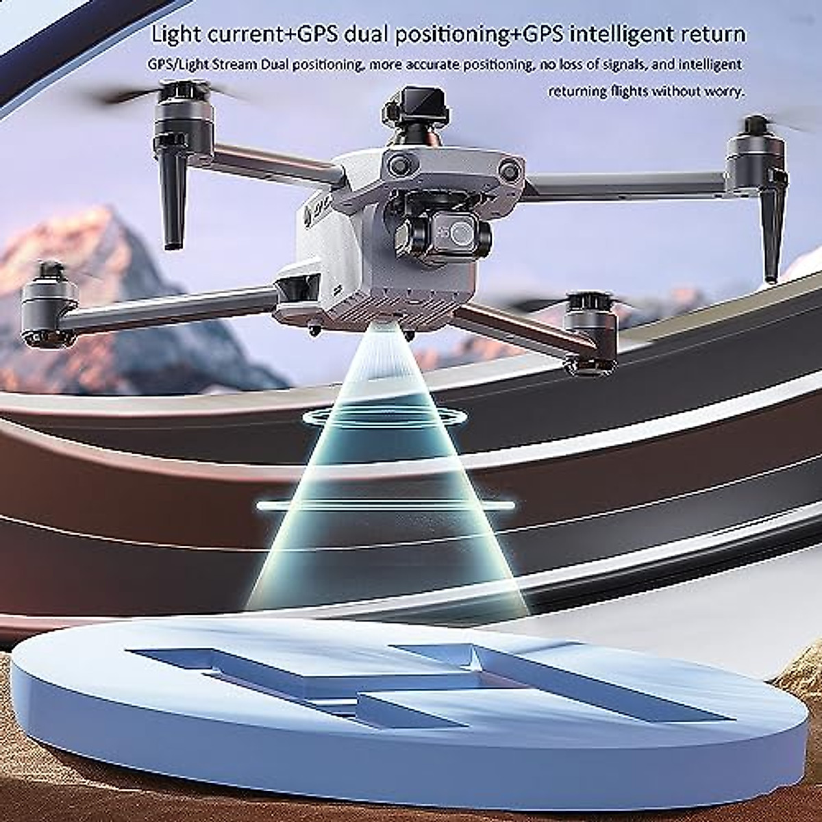 RKSTD WiFi FPV RC Drone For Beginners, Drone With Dual HD Cameras - GPS Foldable RC Quadcopter, Brushless Motors, Suitable For Adults And Kids, Track Flight, Auto Hover