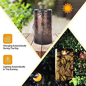 YAOLUU Outdoor Light Retro Solar Lights Outdoor Lights Garden Chandeliers Creative Projection Lights Garden Walkway Lights Home Decoration Garden Decoration Outdoor Lights Outdoor Lighting