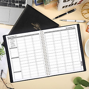 2024 Appointment Book/Planner - Weekly Appointment Book/Planner 2024, Jan 2024 - Dec 2024, 8"x 10", 2024 Daily/Hourly Planner with Tabs, 15-Minute Interval, Flexible Soft Cover - Black