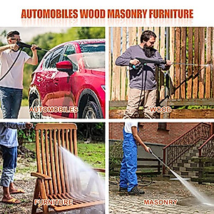 Electric Power Washer 3800PSI Max 2.6 GPM Power Washers Electric Powered,Pressure Washer with 25Ft Hose,Foam Cannon,4 Quick Connect Nozzles for Clean Car/Fences/Patios/Driveways