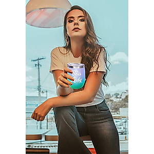 KOOLDRINK Boss Lady Tumbler-30th 45th 50th 75th Birthday Christmas Thank You Gifts for Women Boss Female Mom Stainless Steel Wine Tumbler with Lid and straw 12oz Multicolor