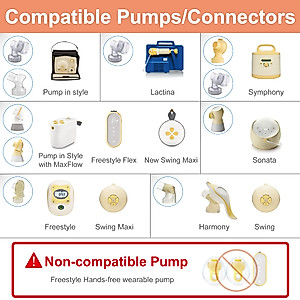 Maymom MyFit 17 mm Shields Small; Compatible with Medela Breast Pumps-PersonalFit, Freestyle, Harmony, Maxi, Freestyle Flex Connector; Connect to Maymom Widemouth/Narrow Connector, 2pcs