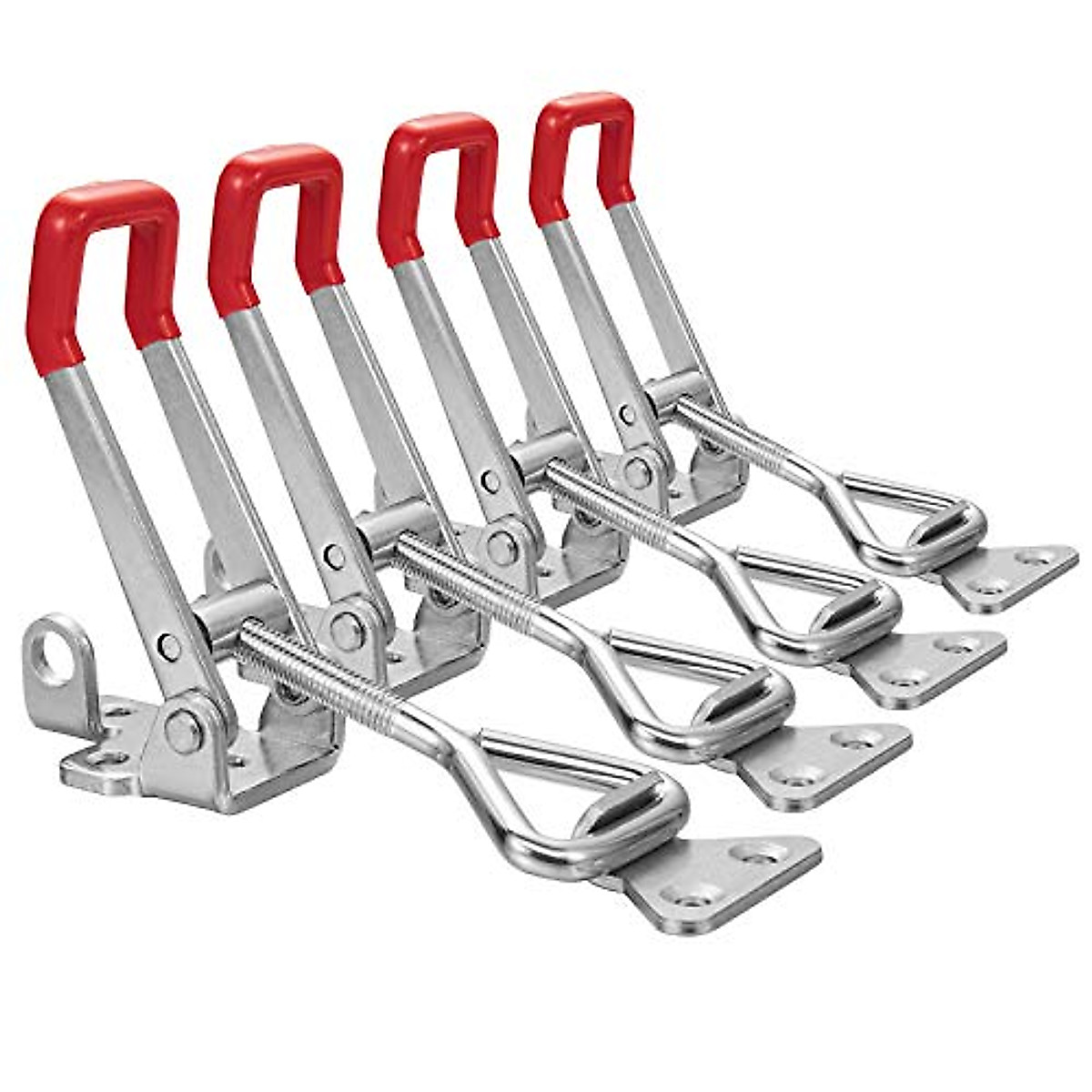 Accessbuy Heavy Duty Adjustable Toggle Latch Clamp 4003 Style,1320Lbs Holding Capacity, Large Hasp Clamp For Smoker,ToolBox Case,Industrial EquiIpment and More (7.5inch)