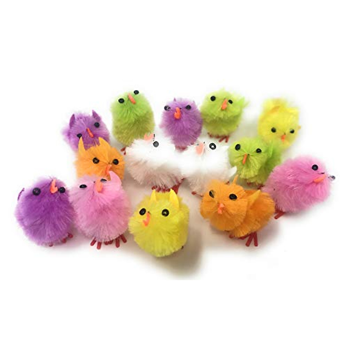 Funiverse Bulk 72 Pack Chenille Chick Baby Shower or Easter Decoration Assortment