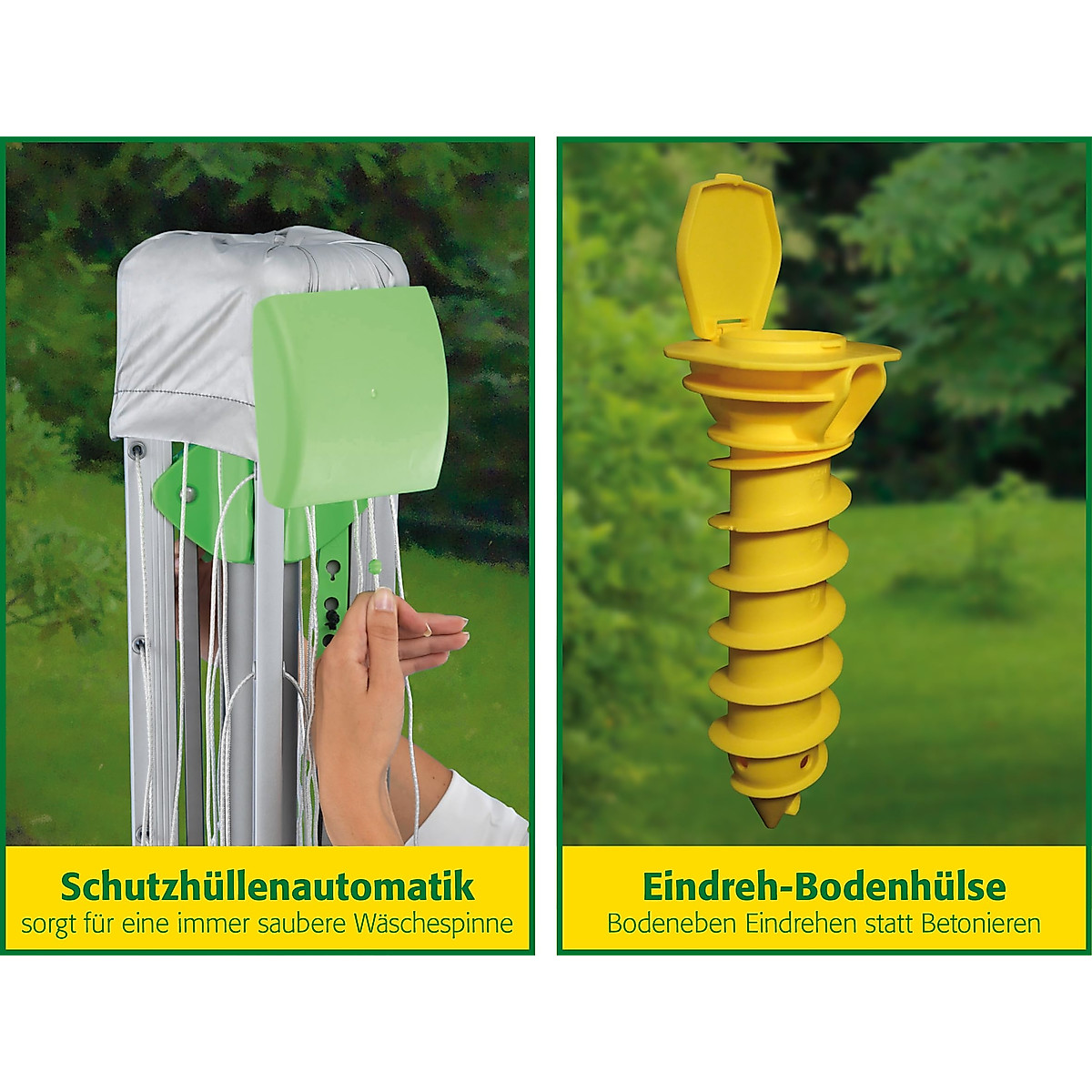 Exaco Novaplus 500 Rotary Clothesline, Silver/Blue