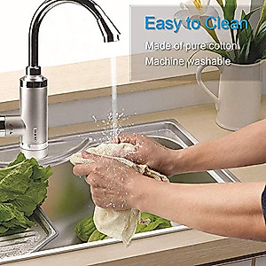 AKOAK 2 Pcs Supermarket Fruit and Vegetable All-Cotton Reusable Shopping Eco-Bag Drawstring All-Cotton Mesh Bag