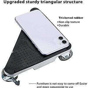 Insdawn Furniture Sliders Moving Dolly 3 Wheels Heavy Duty Furniture Movers Easy Furniture Lifter Mover Tool Set 4 Pack for Heavy Object 800LBs Load Capacity