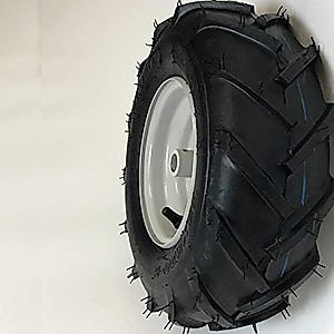 13x5.00-6 Tractor Tread Tire and Rim with 3/4 Inch Hub - Craftsman and Troy-Bilt Tiller Replacement Wheel