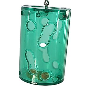 60001 Large Can-o-Nuts Birds Toys Foraging Cages Parrot Plastic Unbreakable (Green)