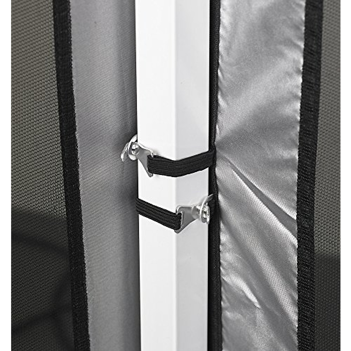 E-Z UP Food Booth Sidewall Kit, Set of 4, Fits 10' x 10' Straight Leg Canopy, Includes 2 Roll-Up Serving Windows, Commercial Grade Mesh, Black