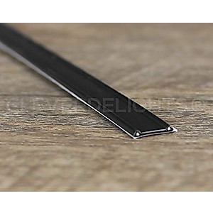 CleverDelights Peel and Stick Tin Ties - 7 Inch - Black - 100 Pack