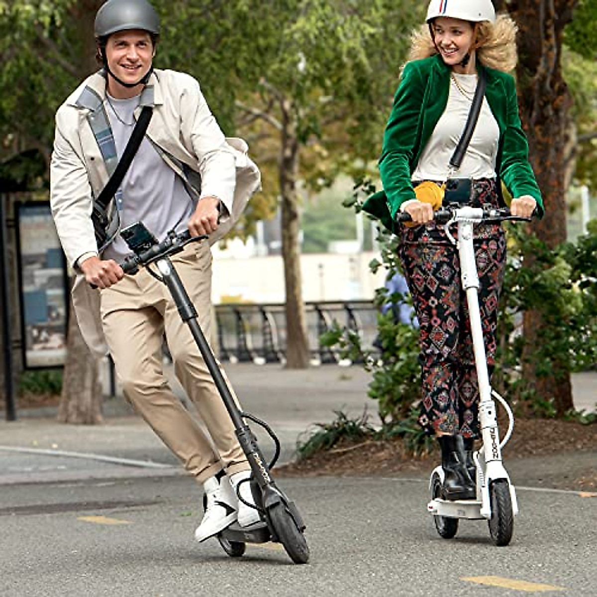 Jetson Eris Adult Electric Scooter - Includes Easy Folding Mechanism, LCD Display, Integrated Phone Holder, Reach Speeds up to 14 MPH, Range of up to 12 Miles, Ages 12+, Black, JERIS-BLK
