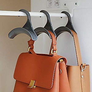 SHIMOYAMA Handbag Hook Hanger, Display Hook Hanger Closet Hooks Storage Organizer – Durable Plastic Hanger for Bags, Belts, Tie & Headbands (2 Piece Pack)