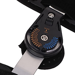 Knee Support Brace, Length Adjust Promote Recovery Sponge Lining Comfortable Hinged Knee Brace Extended Locking for Sports