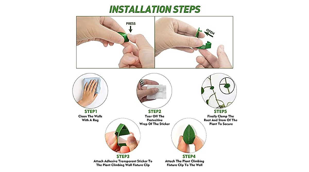 Invisible Plant Wall Clips - 60 Pcs for Neat Gardens