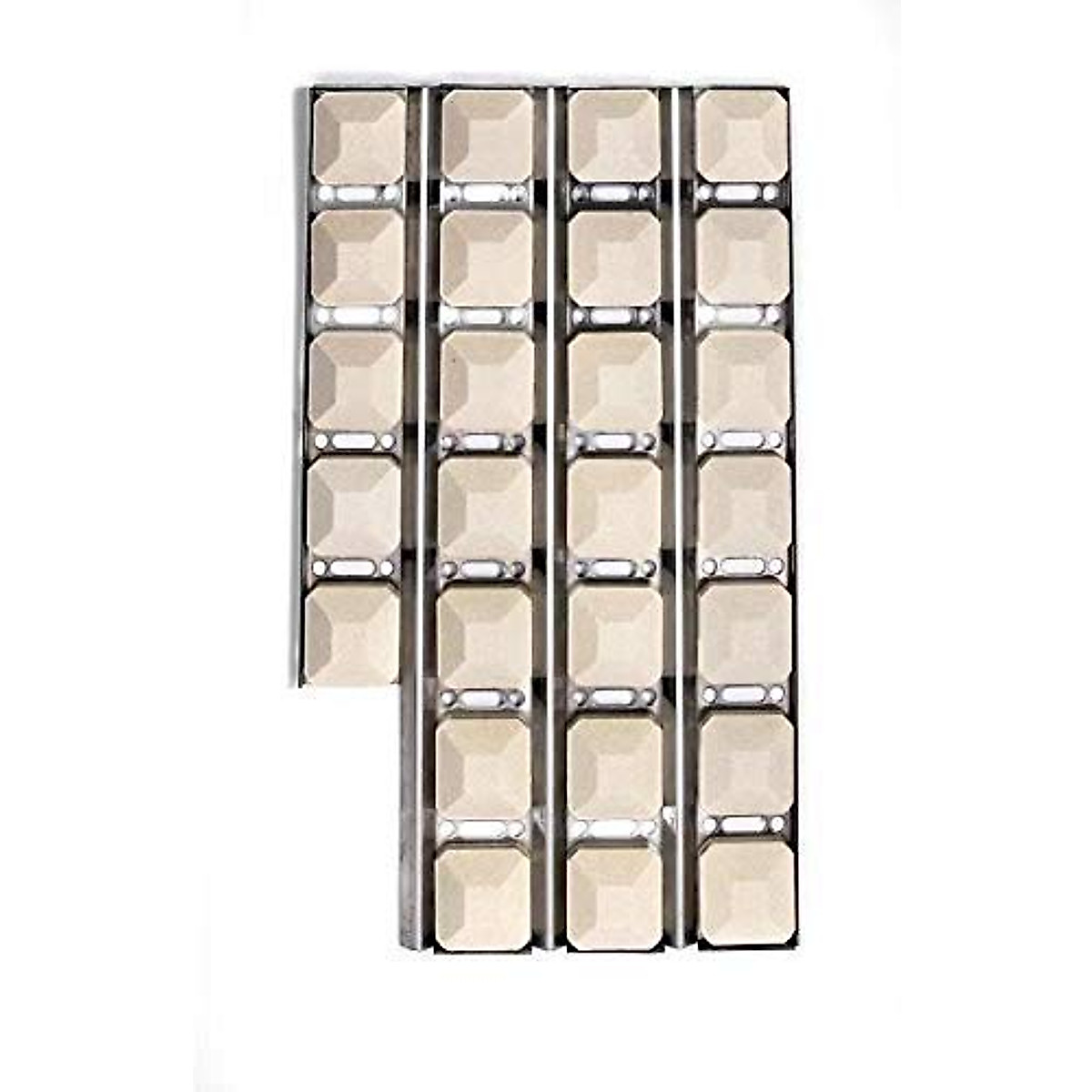Votenli S9255A(1-Pack) S9256A(1-Pack) Stainless Steel Heat Plate and Ceramic Briquettes (54-Pack) Replacement for Dynasty DBQ30F
