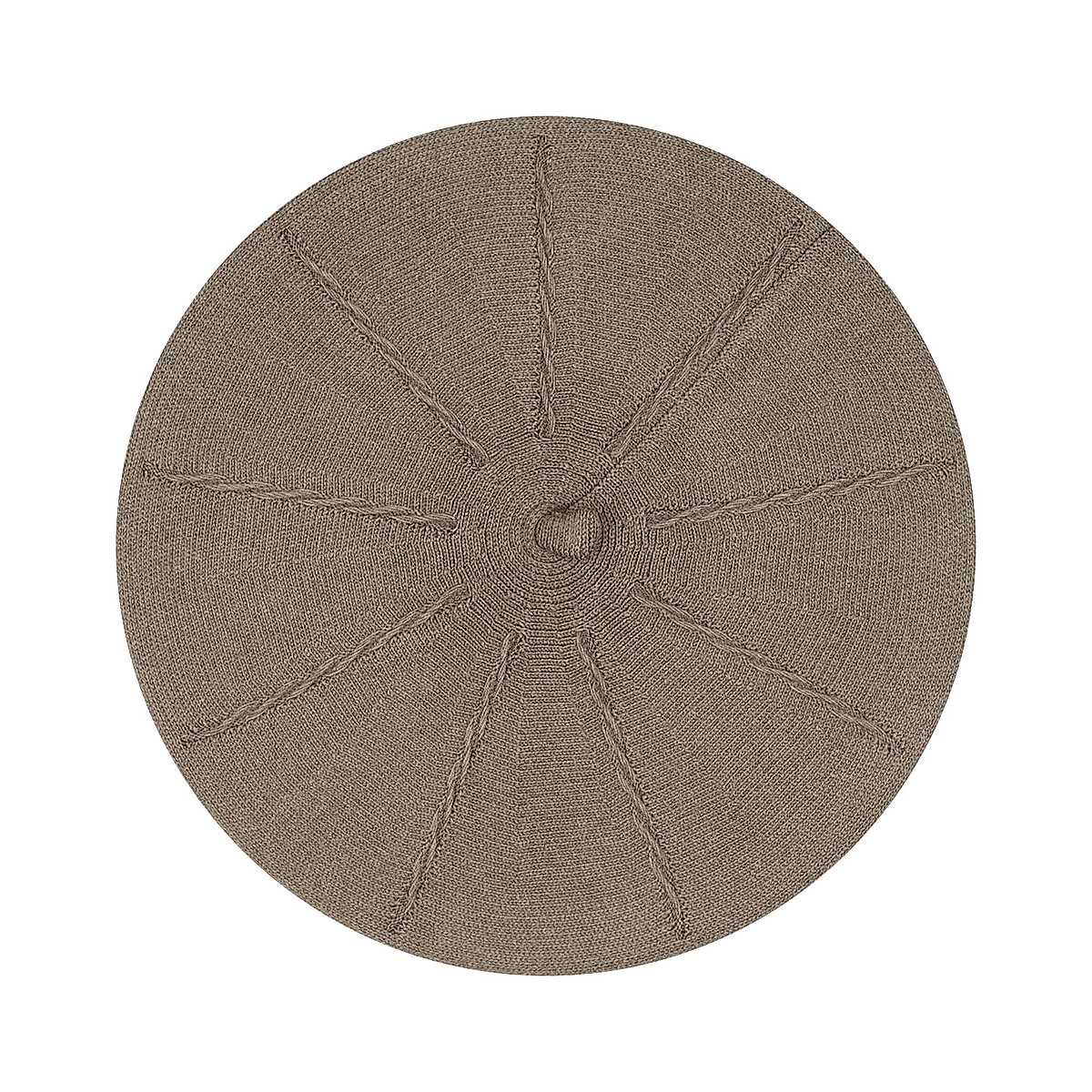 Gllutt Cashmere Beret Hat French Style Stretchy Knitting Solid Color Both Side Usable (Coffee)