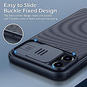 CloudValley Designed for iPhone 12 Pro Max Magnetic Case, 6.7 inch Camera Protection Case with Slide Lens Cover, Built-in Magnet Circle [Support Magsafe Charger] Slim Protective Case (Black)