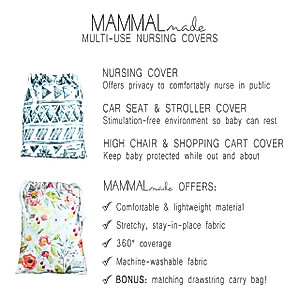 Nursing Cover for Breastfeeding, Car Seat, Stroller, Shopping Cart, High Chair for Baby, New Mom