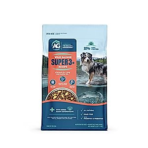 Alaskan Gold SUPER3+ (Salmon+Freeze Dried Raw Salmon+Salmon Fish Oil) Dry Dog Food | Puppy & Adult | High-Protein | Grain-Free | Allergy & Digestive Support| All-Natural | 3-lbs
