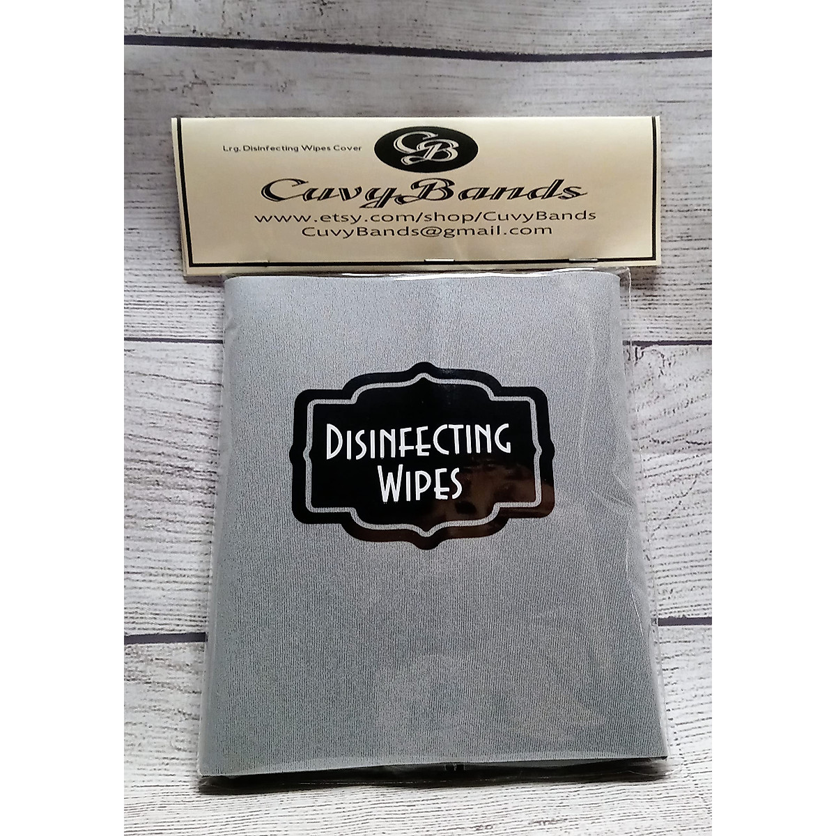 Standard Disinfecting Wipes Cover with Label (Large, Gray)