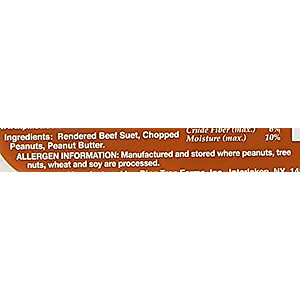 6 Pack Pine Tree Farms Peanut Butter Suet Cake Wild Bird Food 12 Ounce