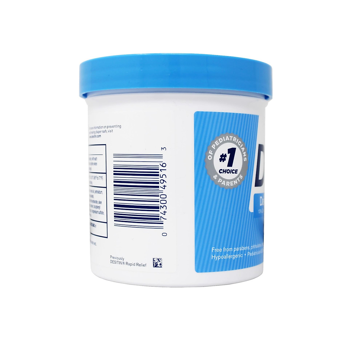 Desitin Daily Defense Baby Diaper Rash Cream with Zinc Oxide to Treat, Relieve & Prevent diaper rash, Hypoallergenic, Dye-, Phthalate- & Paraben-Free, 16 oz