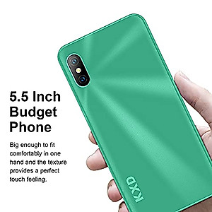 KXD 6A Unlocked Cell Phone | 3G Smartphone | 5.5” Full-Screen Display | 2500mAh Battery | 8MP + 5MP Camera | Dual SIM Android Phone | 8GB ROM | US Version | Green