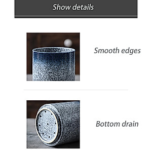 Dxcaicc Utensil Holder,Ceramic Kitchen Utensil Holder for Countertop,Large Ceramic Stable Utensil Caddy,Drainer Ceramic Cooking Utensil Holder,Cooking utensils holder for Kitchen ,C