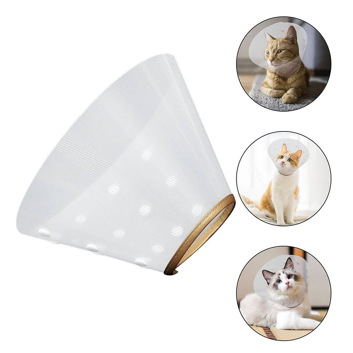 BCOATH Pets Elizabeth Circle Kitten Collars Pet Cat Recovery Collar Cat Recovery Collars & Cones Cat Recovery Neck Cone Cat Kitten Recovery Collar Cat Cone Pet Recovery Cone Rope