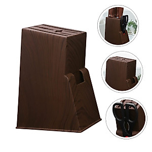 SOLUSTRE 1pc Knife Holder Utensil Holder Drawer Desktop Organizer Shelf Utensils Wooden Cutlery Block Desktop Cutter Rack Plastic Storage Rack Kitchen Cutting Tool Storage Holder Knives