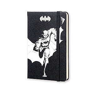 Moleskine Limited Edition Batman Notebook, Hard Cover, Pocket (3.5" x 5.5") Plain/Blank, Black, 192 Pages (LEBA01QP012)