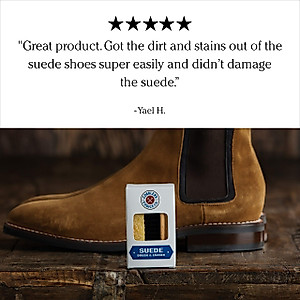 Suede Brush and Eraser - Suede Cleaner - Safe on Suede and Nubuck. Effectively Cleans and Restores Nap - Cobbler's Choice