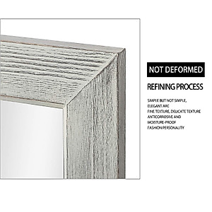 Elevens Traditional Full Length Floor Mirror 65"x22" Rustic Tall Floor Mirror Wall Mirror Standing or Leaning Against Wall for Bedroom, Dressing and Wall-Mounted - Gray